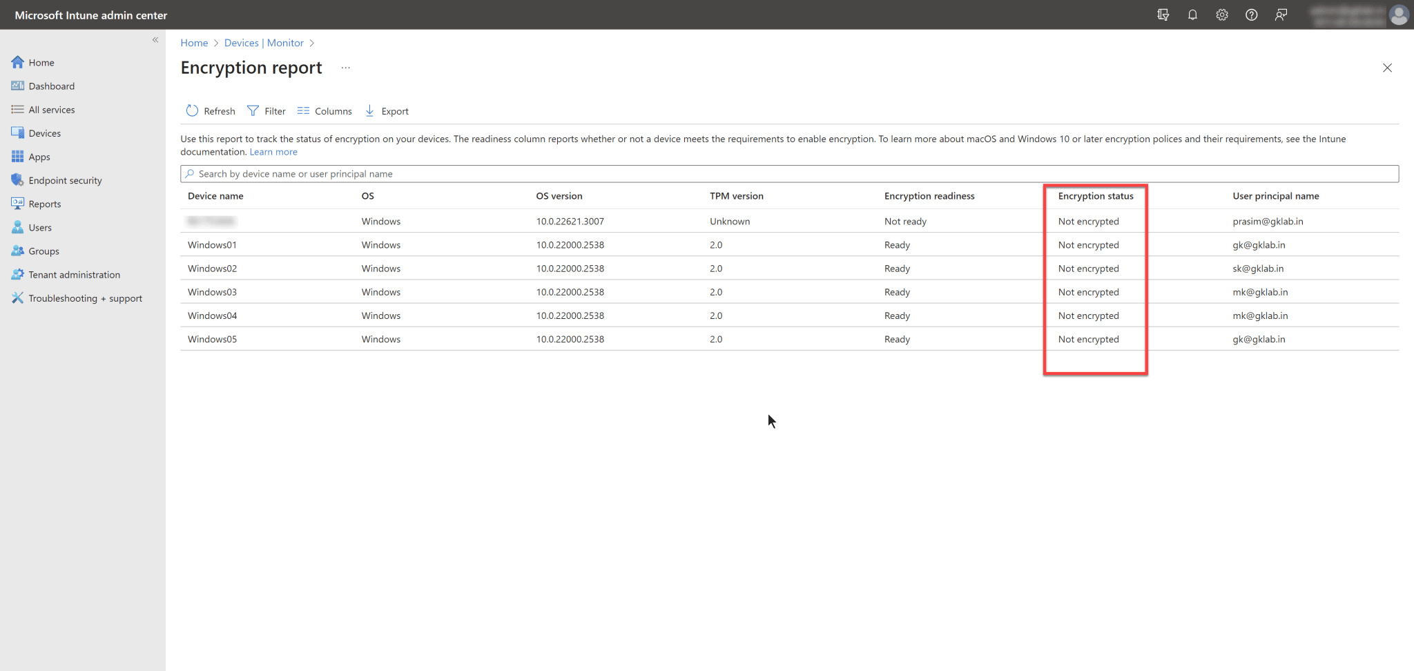 Intune: Encryption Report (Part 1) – GK's Blog